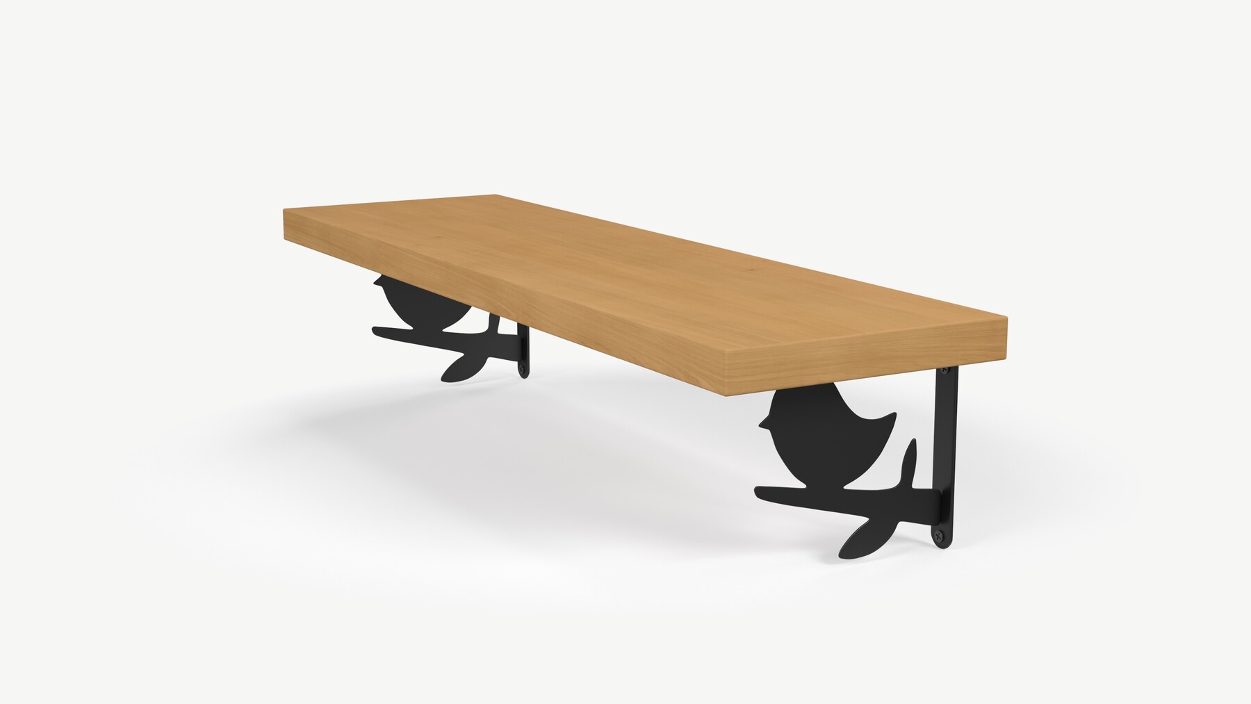 ArtStation - Wooden Wall Shelf with Bird Decoration | Resources