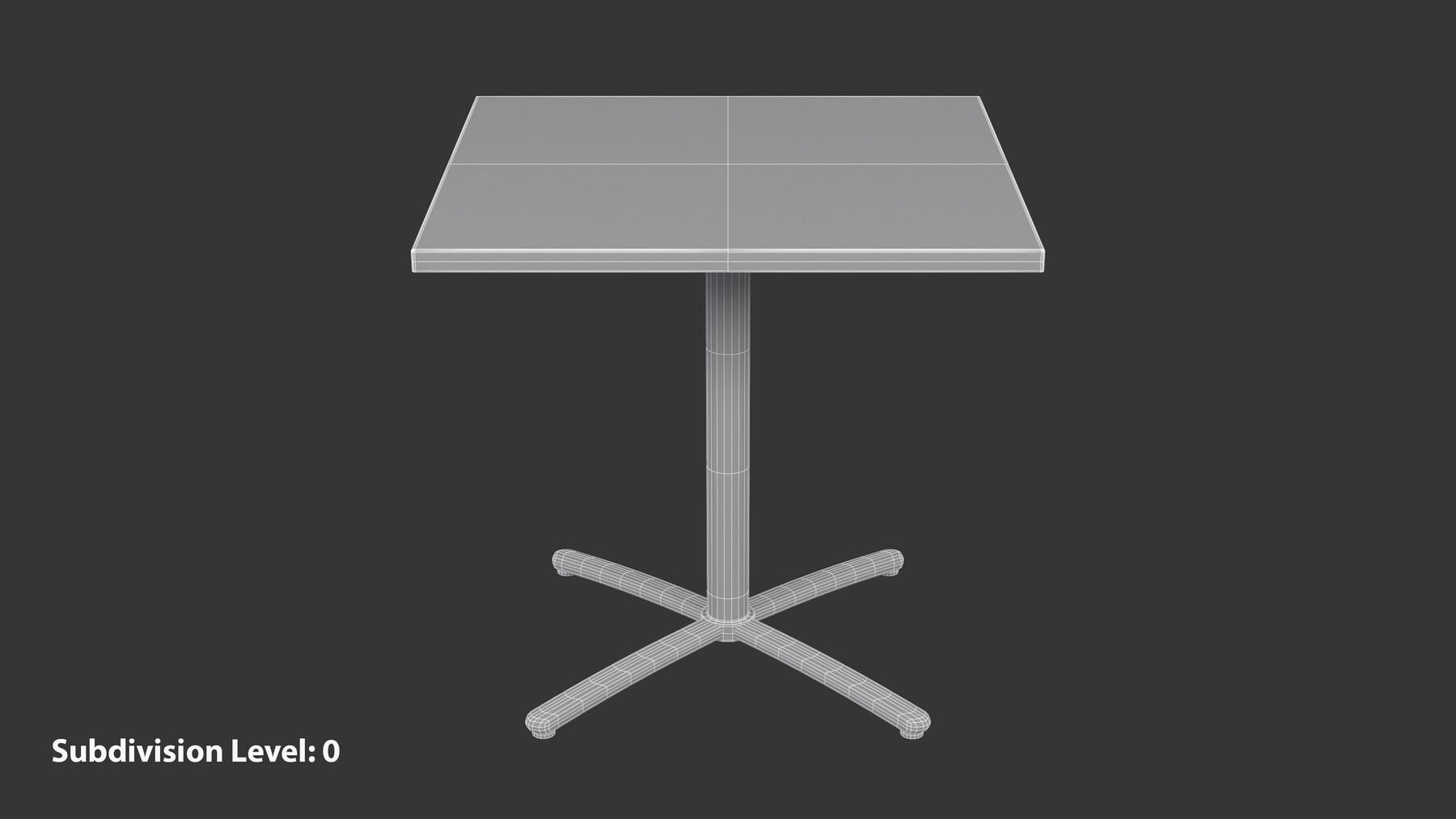 ArtStation - Restaurant Square Table with Metal Base and Wood Top ...