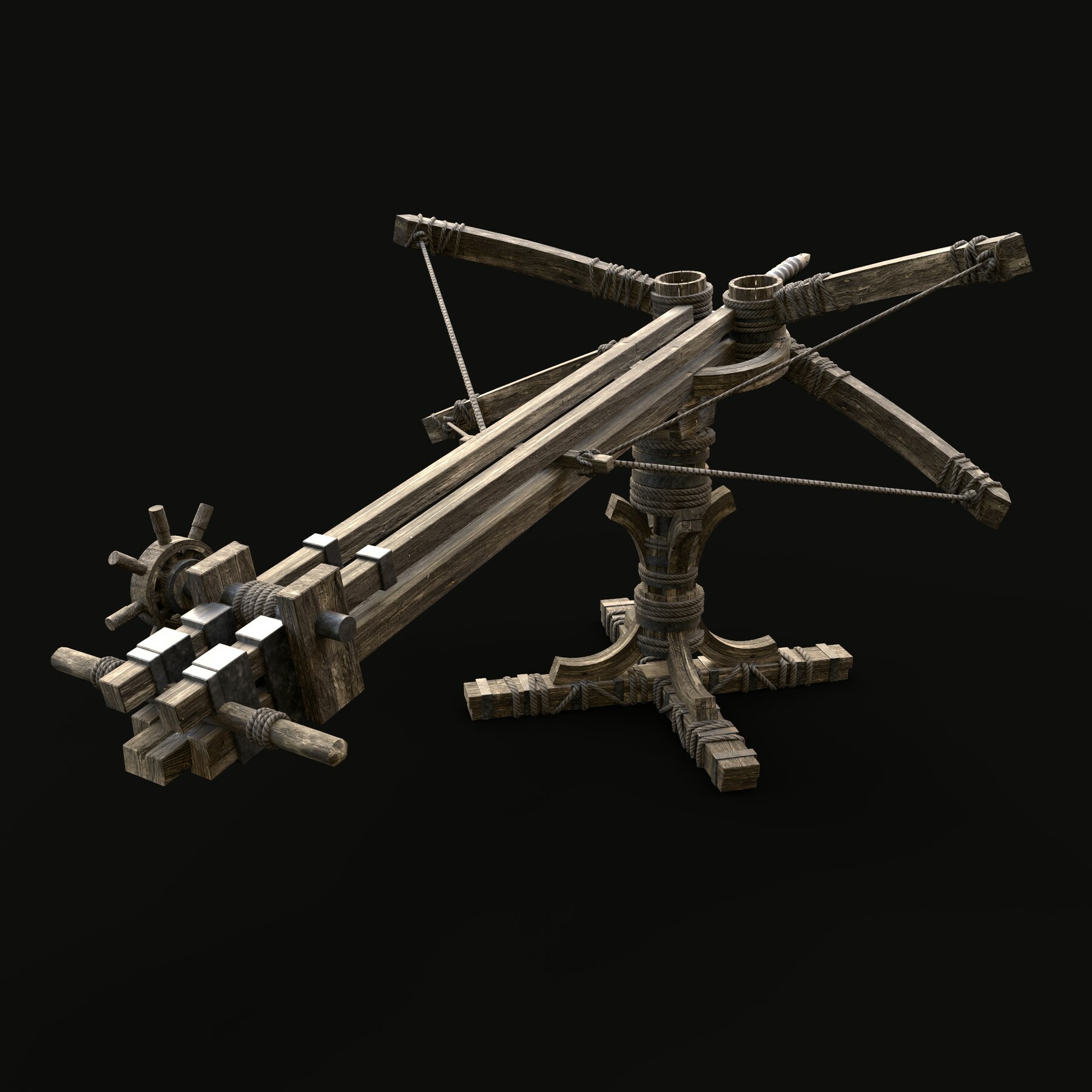 ArtStation - BALLISTA PROJECTILE LAUNCHER WAR MACHINE MEDIEVAL SIEGE ...