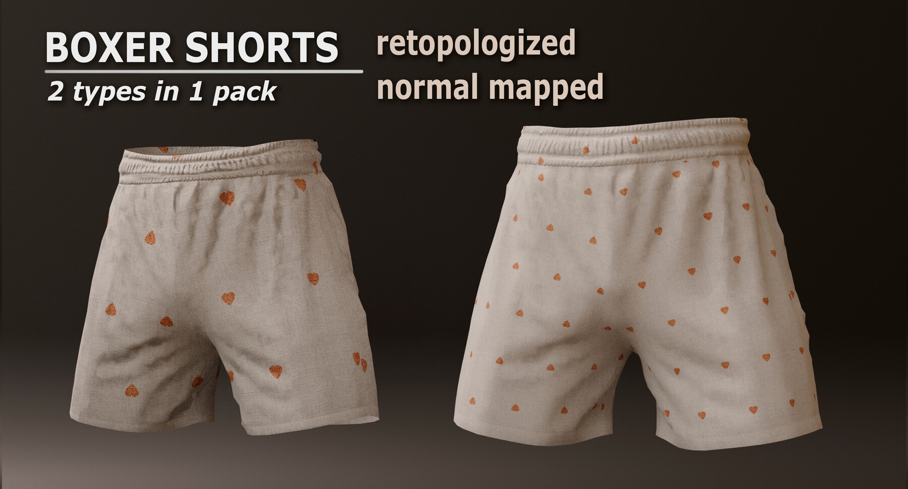 ArtStation - Male Underwear: Boxer Shorts | Game Assets