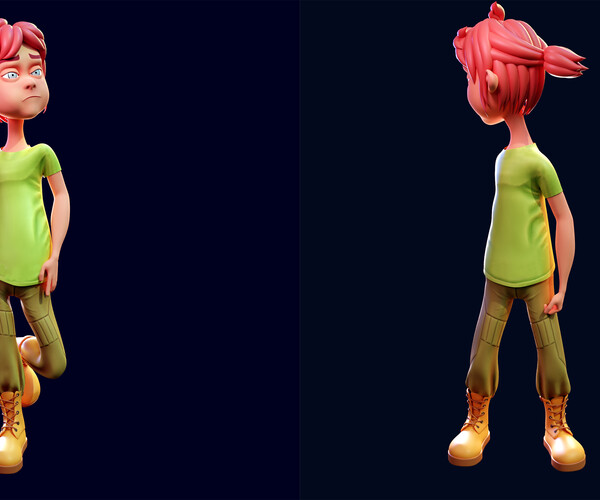 ArtStation - Rigged Character Boy using Blenrig 6 in Blender 3.0 - Rick ...