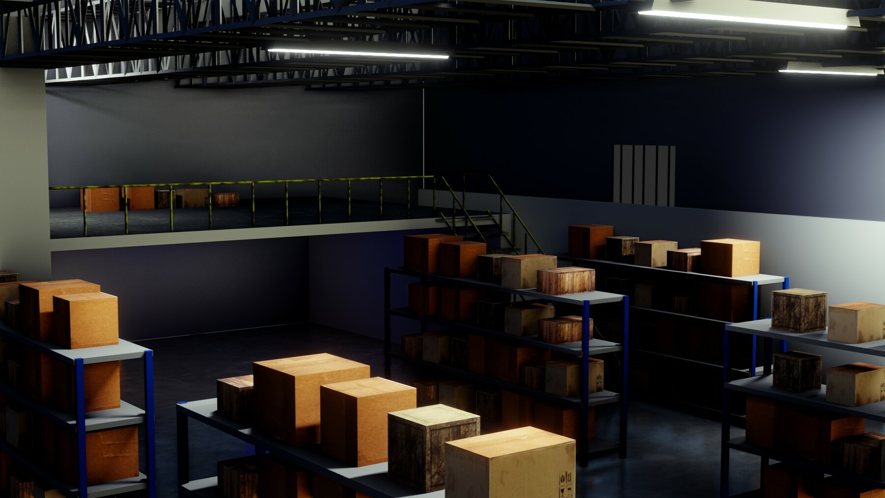 ArtStation - Ware House Interior - Low Poly - Game Ready - PBR | Game ...