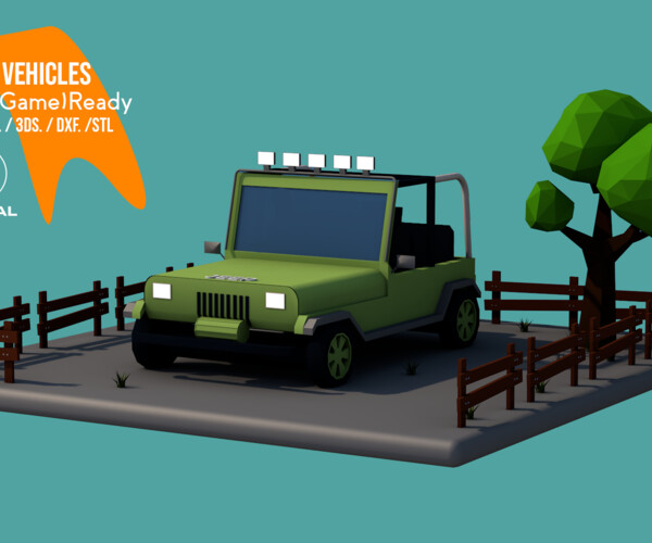 ArtStation - Lowpoly Vehicles Pack - Subdivision-Game-Ready Low-poly 3D ...