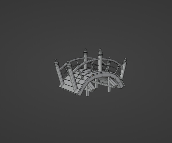 ArtStation - 3D Stylized Japanese Type Bridge Asset | Resources