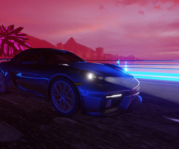 ArtStation - Synthwave Dusk Drive Animation Video - 1:19 runtime - For ...