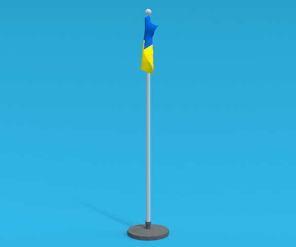 ArtStation - Low Poly Seamless Animated Ukraine Flag | Game Assets