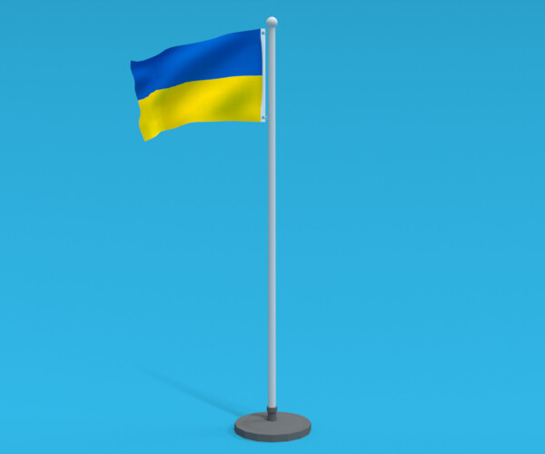 ArtStation - Low Poly Seamless Animated Ukraine Flag | Game Assets