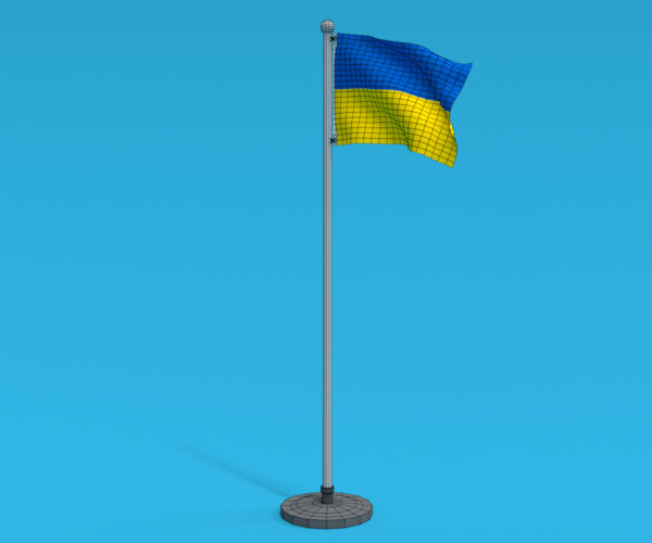 ArtStation - Low Poly Seamless Animated Ukraine Flag | Game Assets