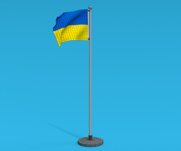ArtStation - Low Poly Seamless Animated Ukraine Flag | Game Assets