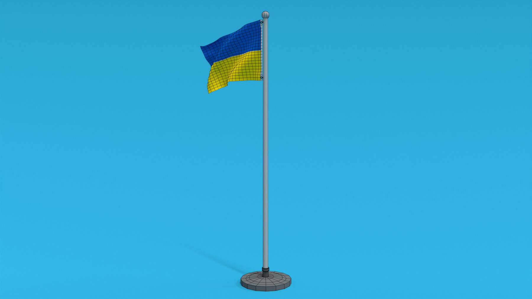 ArtStation - Low Poly Seamless Animated Ukraine Flag | Game Assets