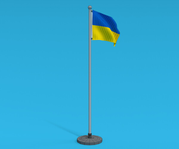 ArtStation - Low Poly Seamless Animated Ukraine Flag | Game Assets