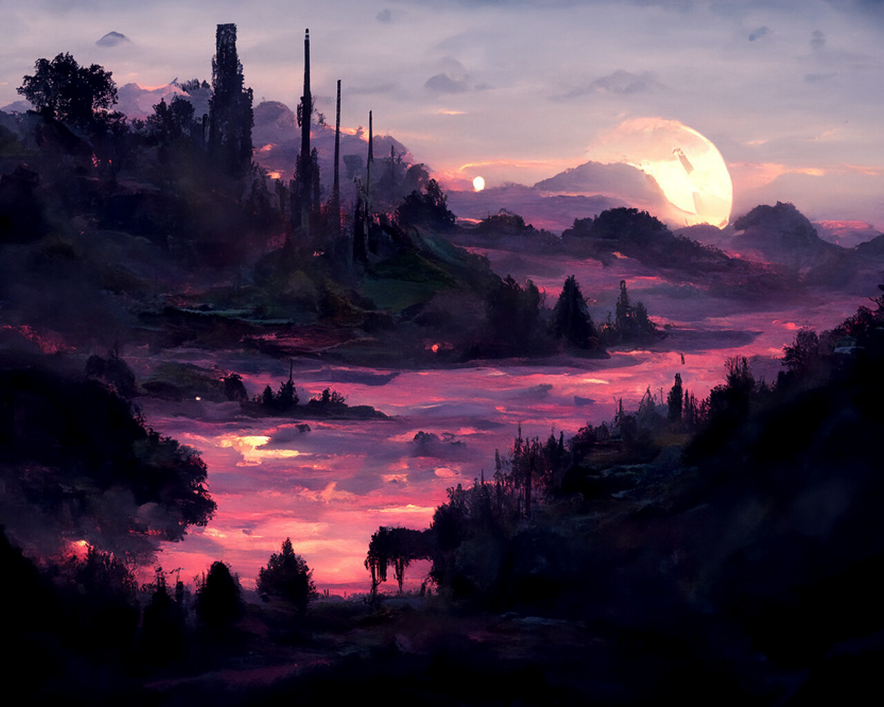 ArtStation - Twilight landscape | Artworks