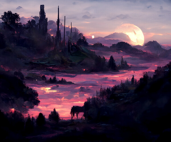 ArtStation - Twilight landscape | Artworks