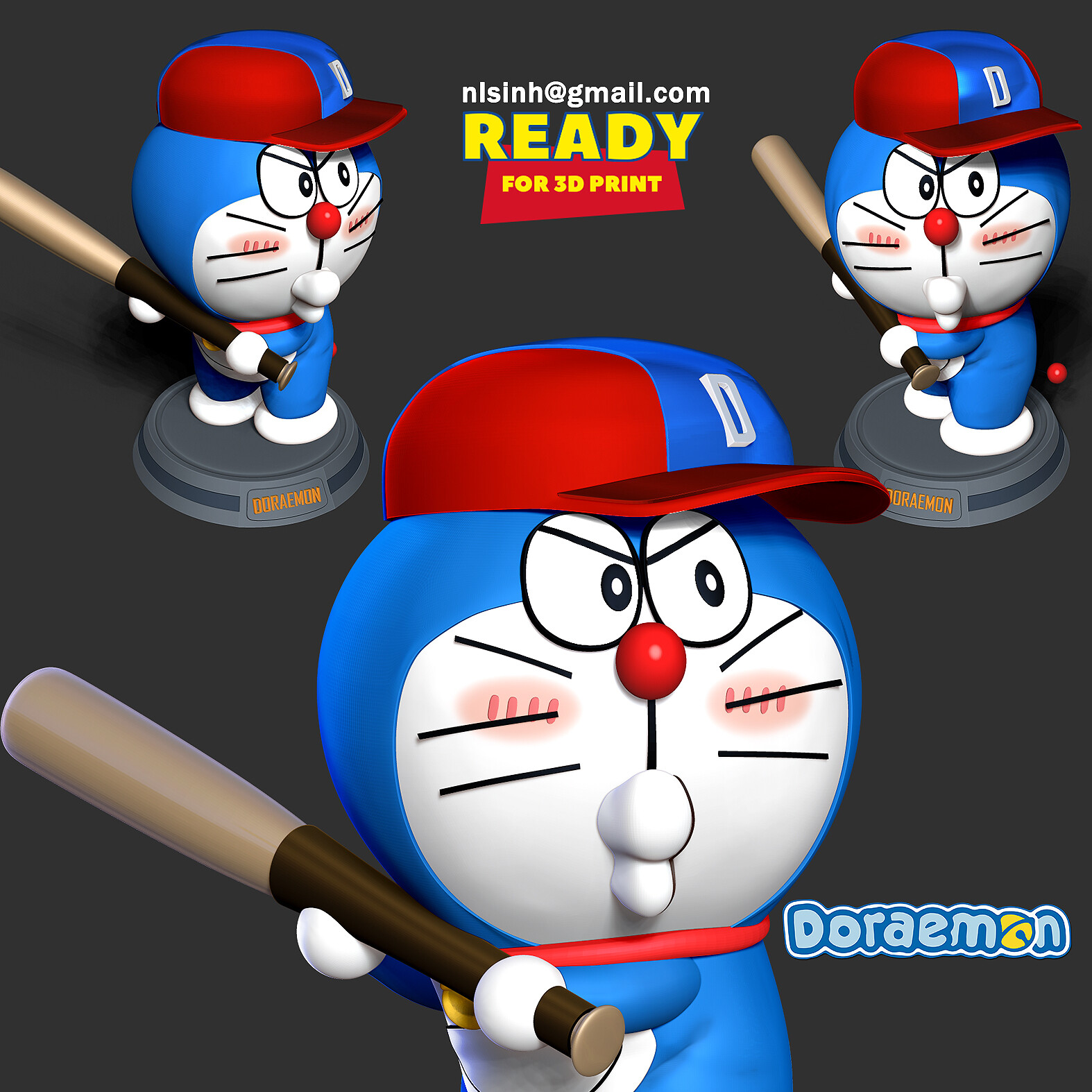 ArtStation - Doraemon - baseball player | Resources