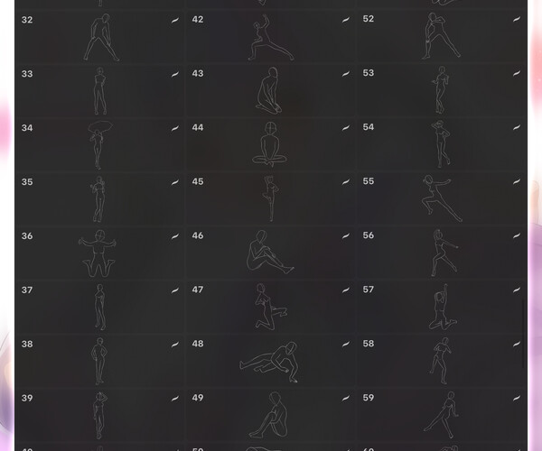 ArtStation - Body Poses Stamps 300+ (BIGGEST PACK) | Brushes
