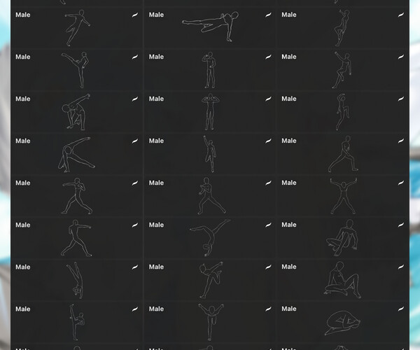 ArtStation - Body Poses Stamps 300+ (BIGGEST PACK) | Brushes