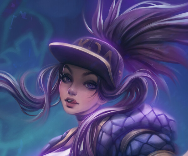 ArtStation - Akali Digital Package. Full process (36h47m), PSD, brushes ...