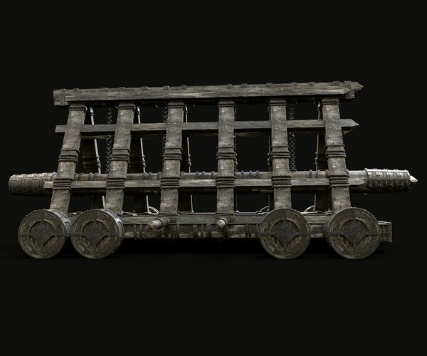 ArtStation - BATTERING RAM SIEGE ENGINE MEDIEVAL WAR MACHINE BATTLE ...