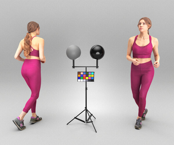 ArtStation - Pretty young woman running 331 | Game Assets