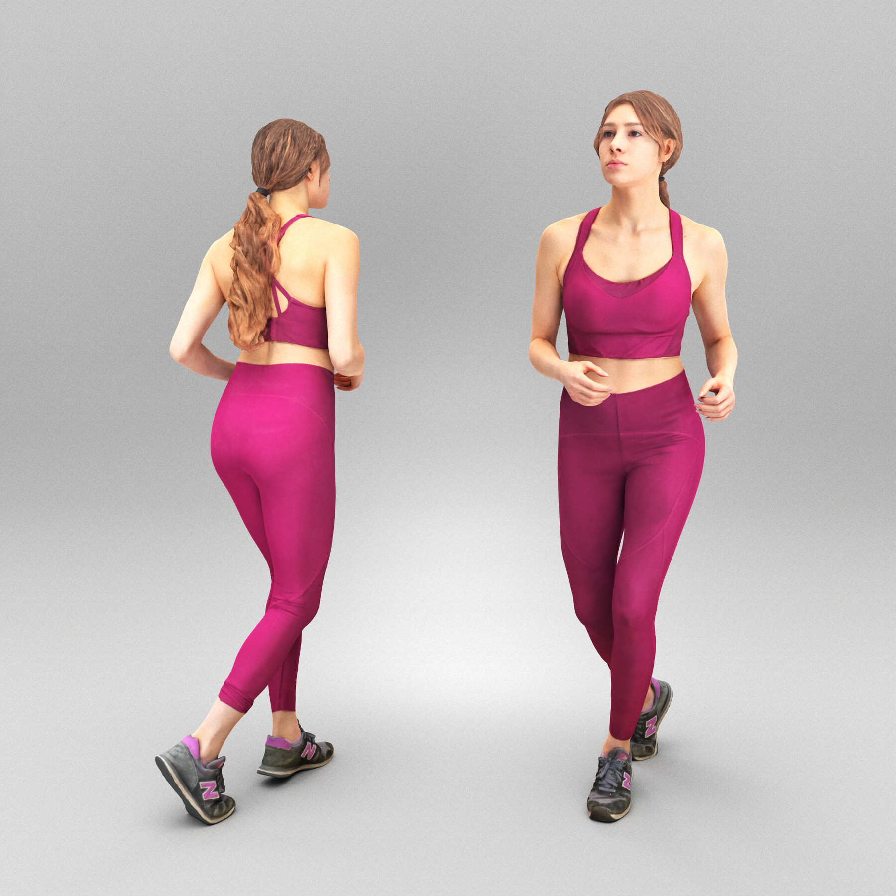 ArtStation - Pretty young woman running 331 | Game Assets