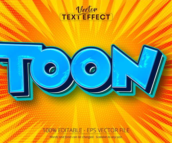 ArtStation - Cartoon text effect, editable comic text style | Artworks