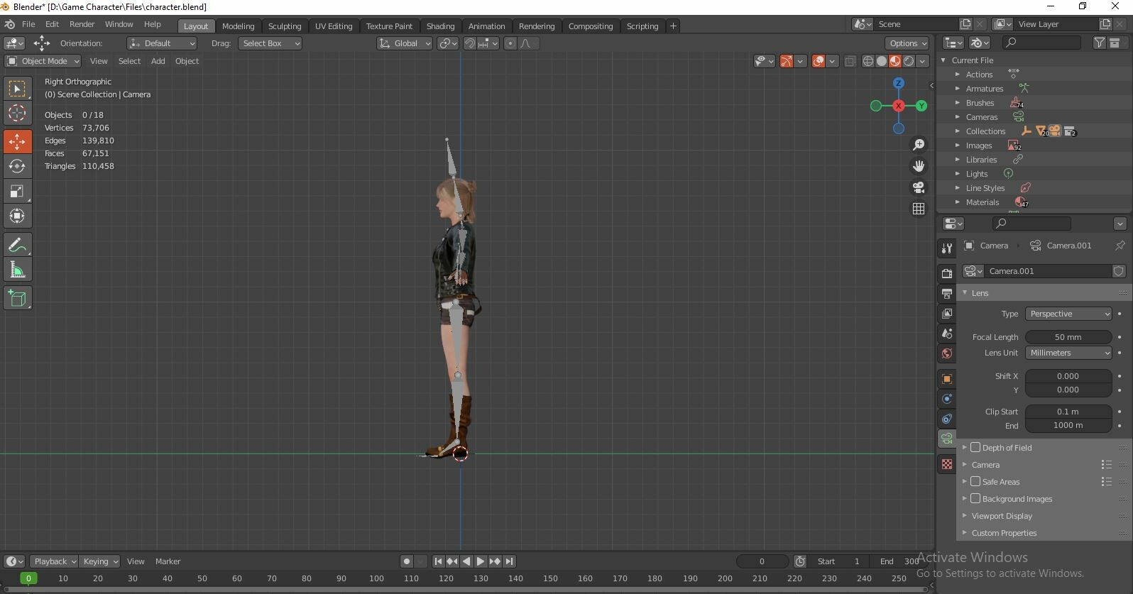 ArtStation - Female Rigged 3d Character | Game Assets