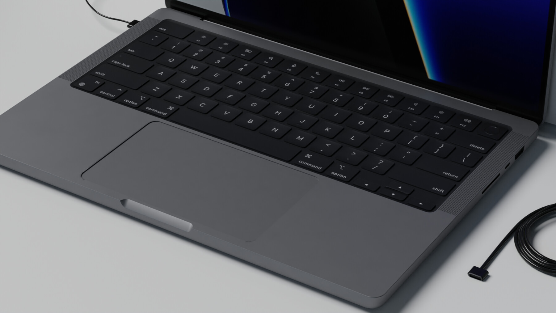 ArtStation - MacBook Pro 2022 with Power Adapter and Cable | Game Assets