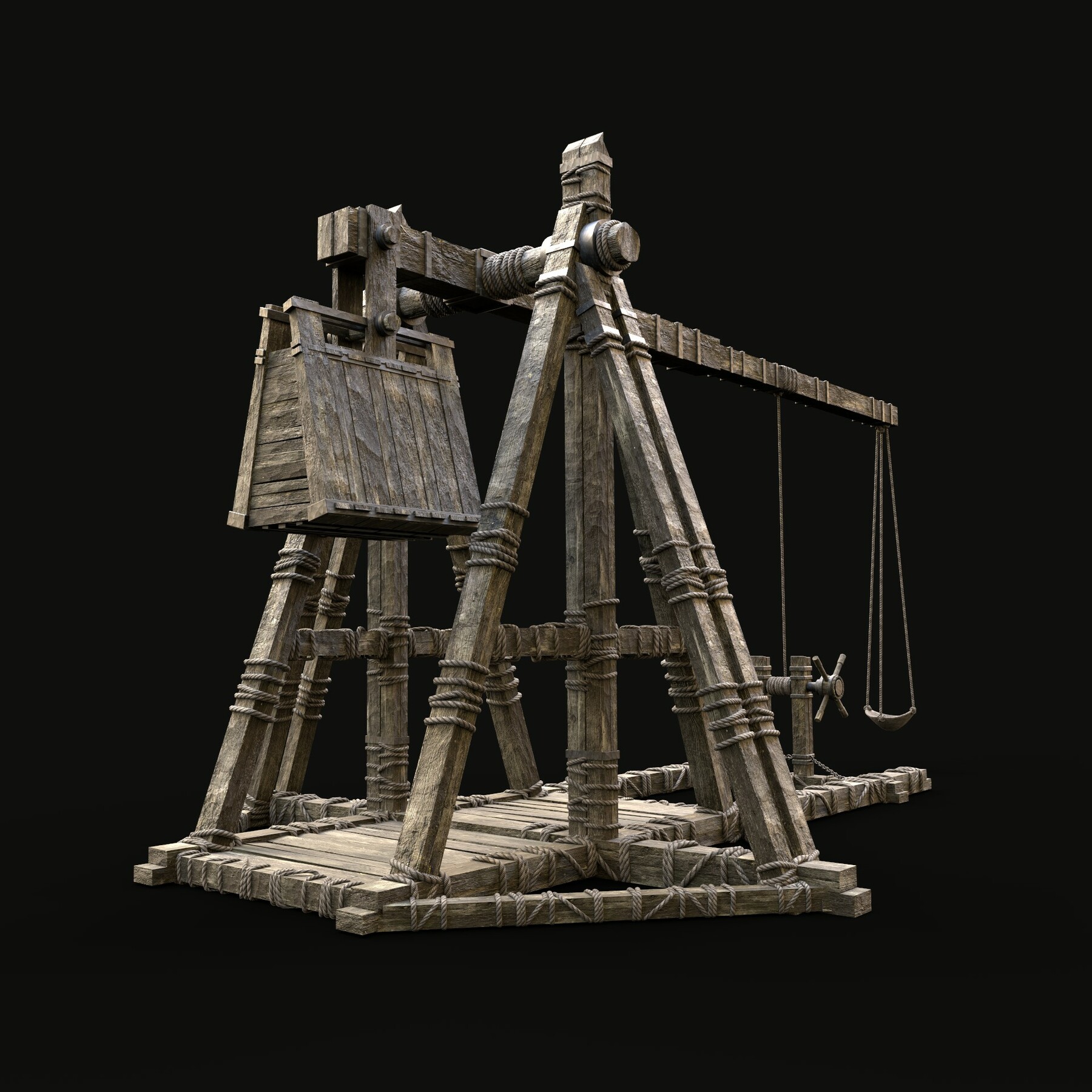 ArtStation - TREBUCHET WAR MACHINE MEDIEVAL SIEGE ENGINE BATTLE ...
