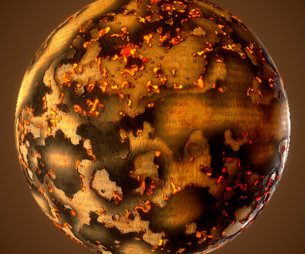 ArtStation - Burning Parchment Material | Resources