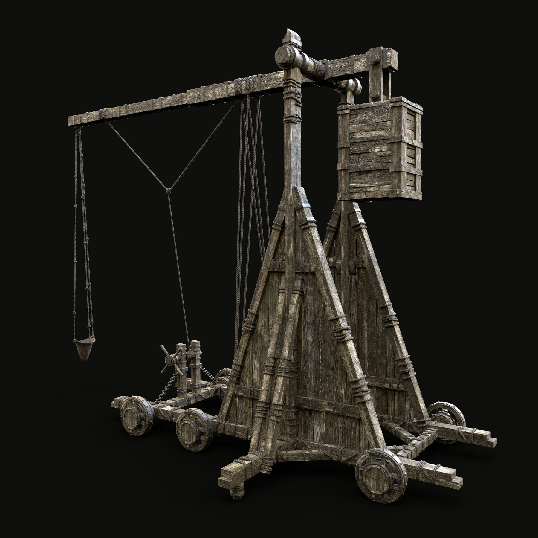 ArtStation - TREBUCHET CONSTRUCTION WAR MACHINE MEDIEVAL SIEGE ENGINE ...