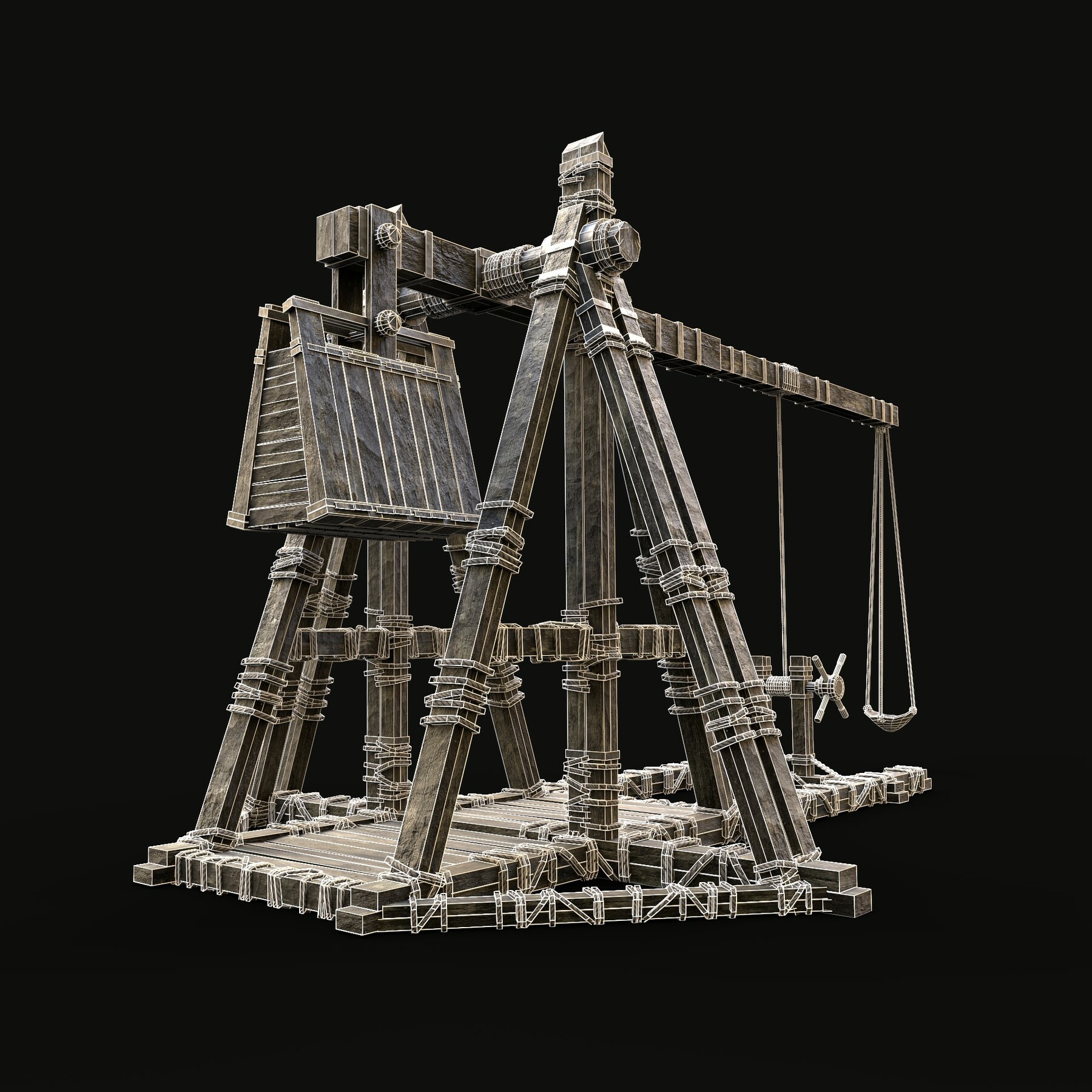ArtStation - TREBUCHET CATAPULT WAR MACHINE SIEGE ENGINE PACK ...