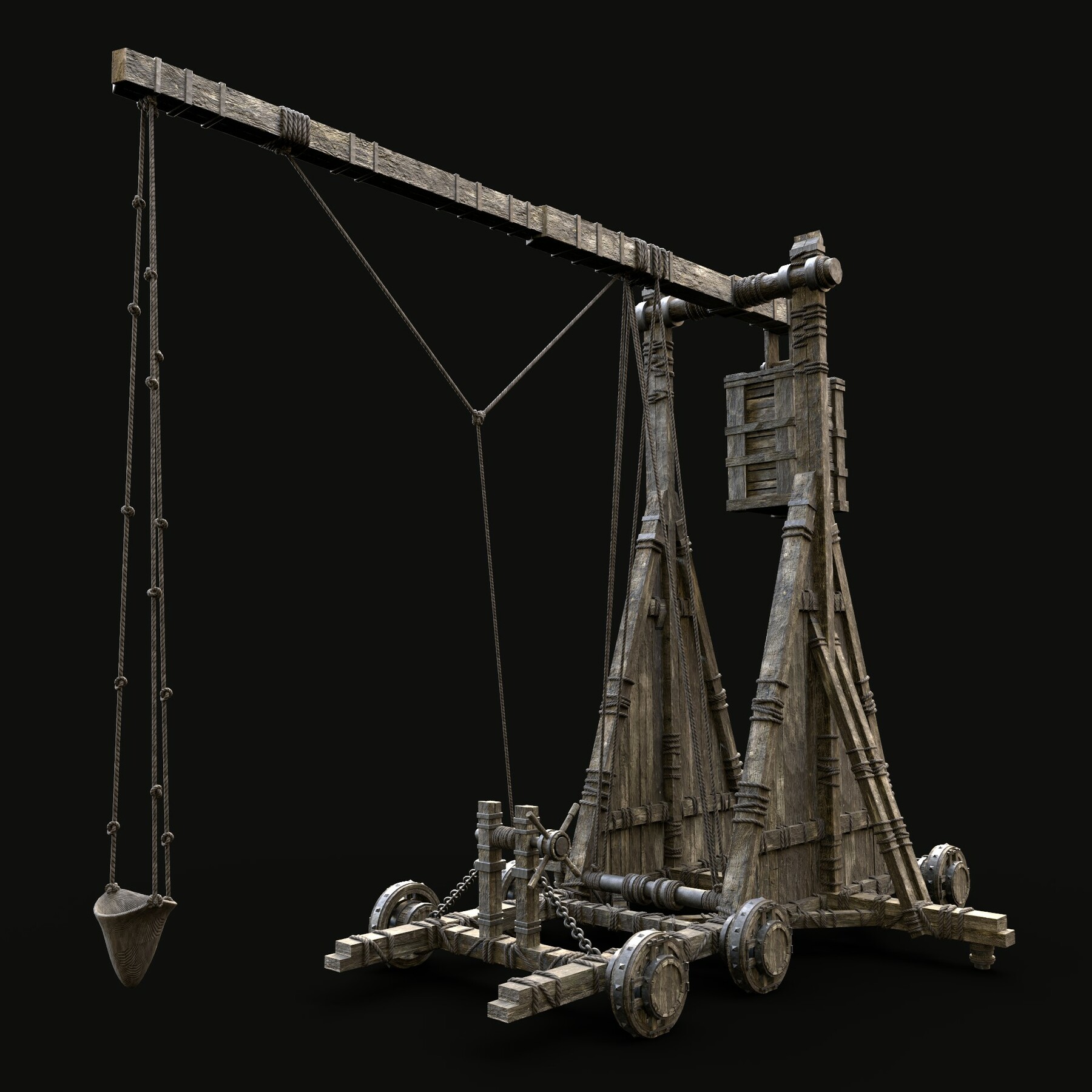 ArtStation - TREBUCHET CATAPULT WAR MACHINE SIEGE ENGINE PACK ...