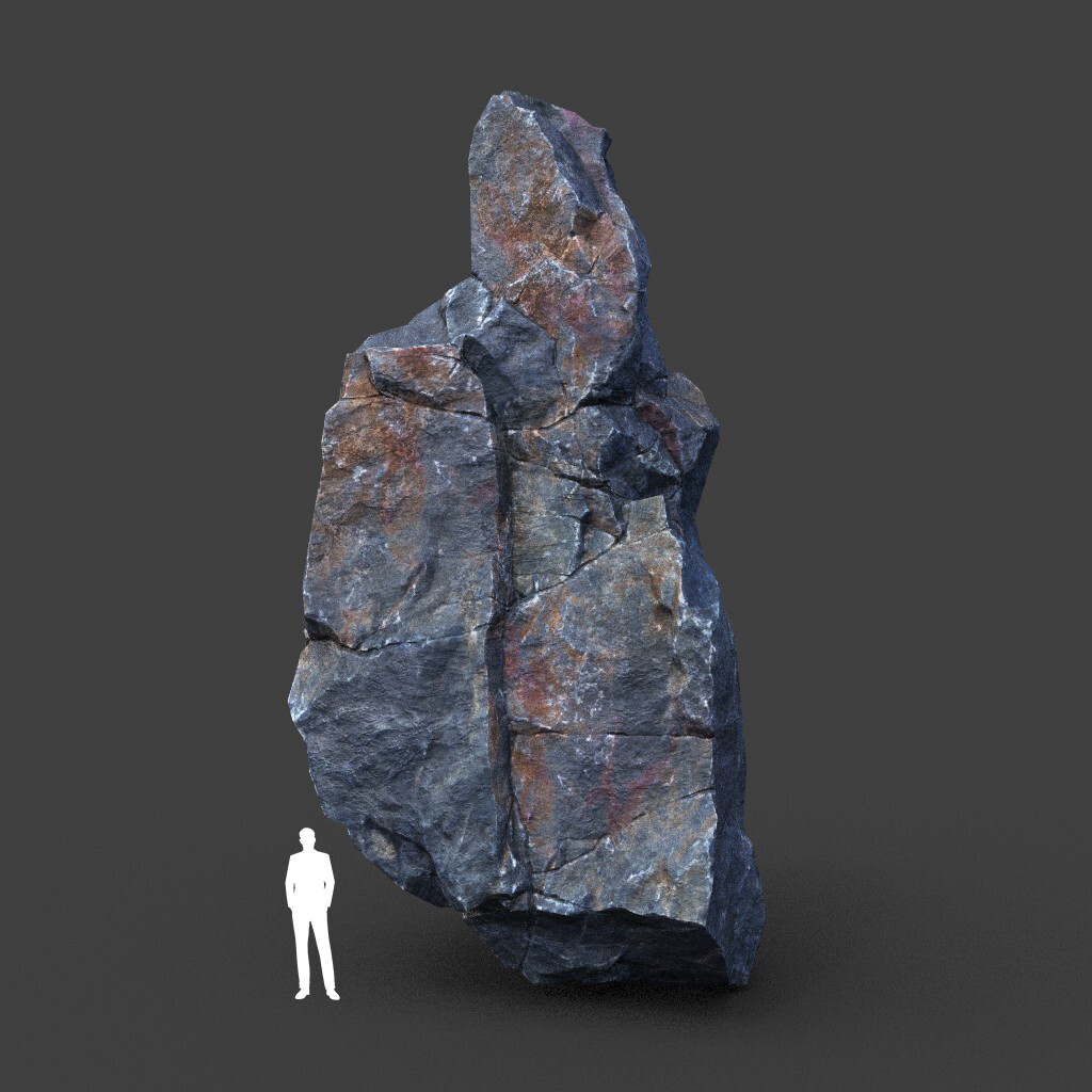 ArtStation - Low poly Ultra HD Sharp Cliff Modular Rock 220405 | Game ...