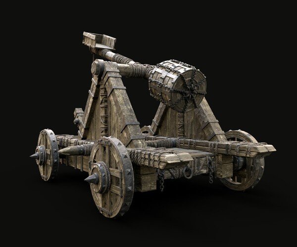 ArtStation - CATAPULT WAR MACHINE MEDIEVAL SIEGE ENGINE WAR BATTLE ...