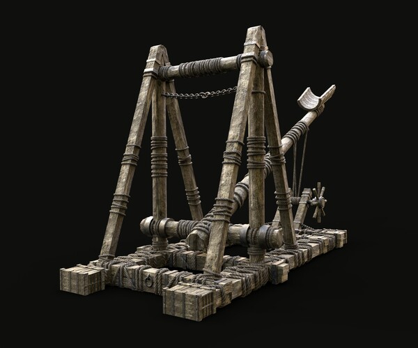 ArtStation - CATAPULT MEDIEVAL SIEGE ENGINE WAR MACHINE BATTLE WEAPON ...