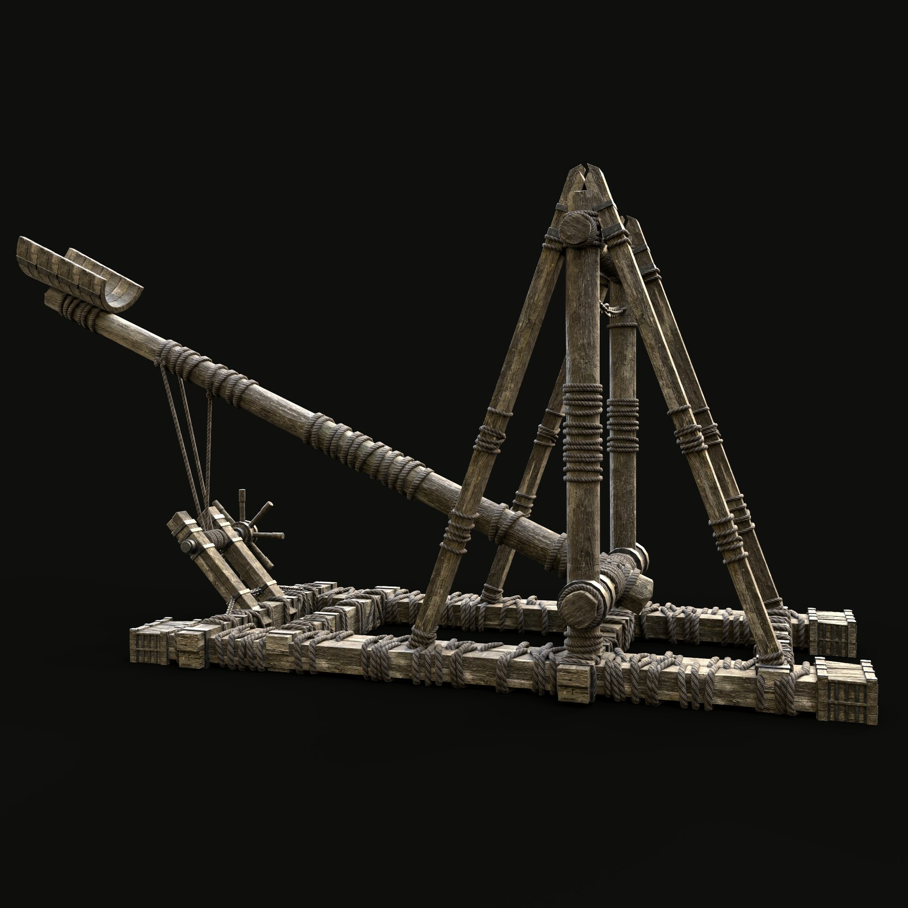 ArtStation - CATAPULT MEDIEVAL SIEGE ENGINE WAR MACHINE BATTLE WEAPON ...