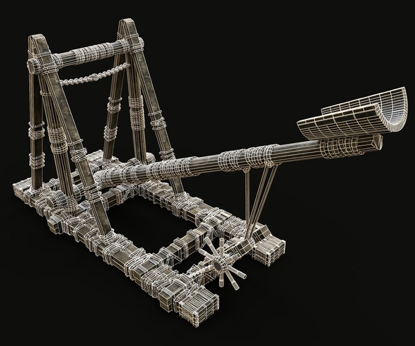ArtStation - CATAPULT MEDIEVAL SIEGE ENGINE WAR MACHINE BATTLE WEAPON ...