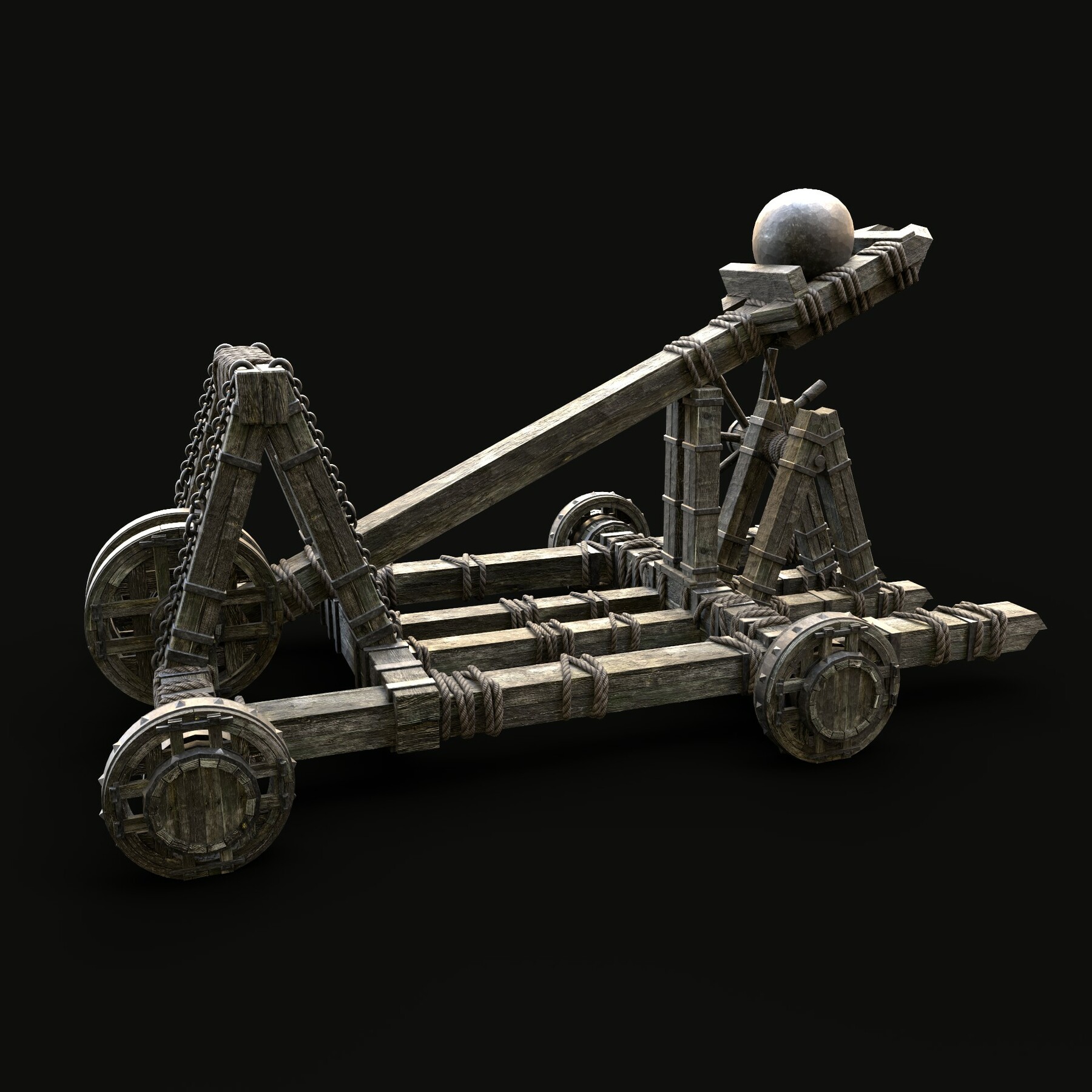ArtStation - CATAPULT MEDIEVAL SIEGE ENGINE WAR MACHINE BATTLE VEHICLE ...
