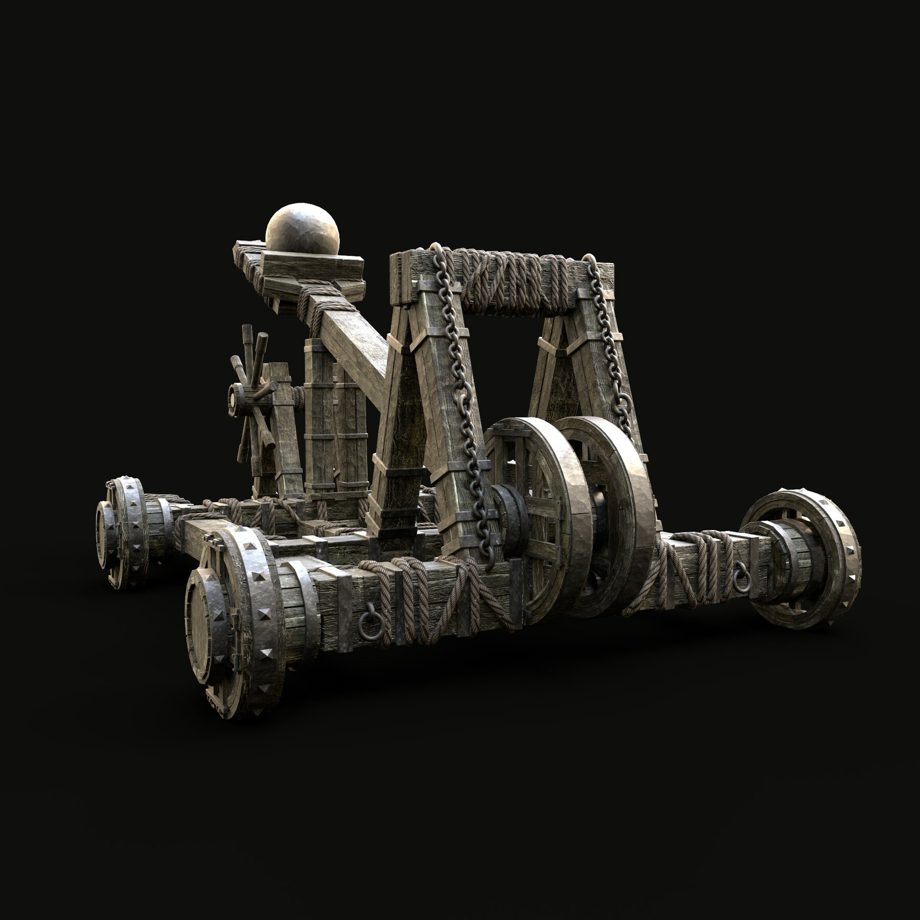 ArtStation - CATAPULT MEDIEVAL SIEGE ENGINE WAR MACHINE BATTLE VEHICLE ...