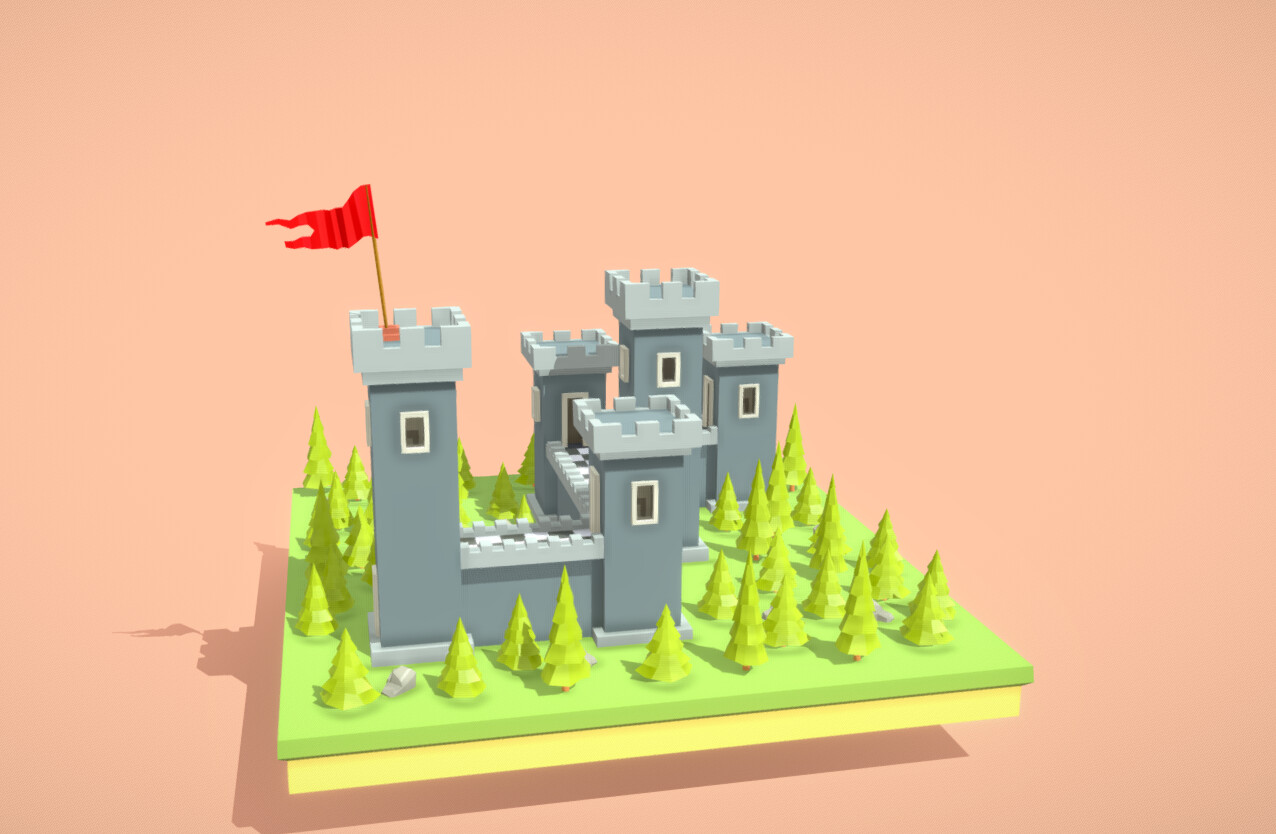 ArtStation - low poly castle | Tutorials
