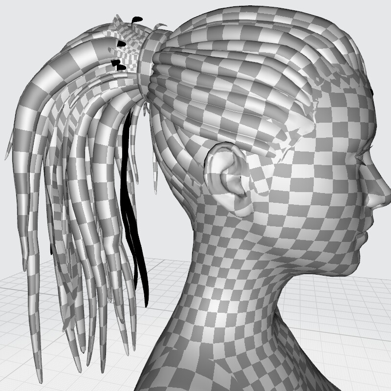 ArtStation - Dreads Hair Rasta low poly | Resources