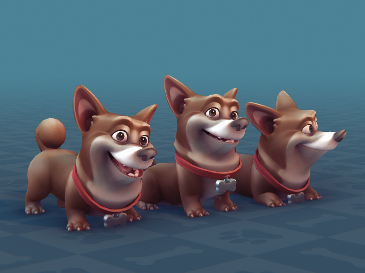 ArtStation - Cartoon Dogs | Game Assets