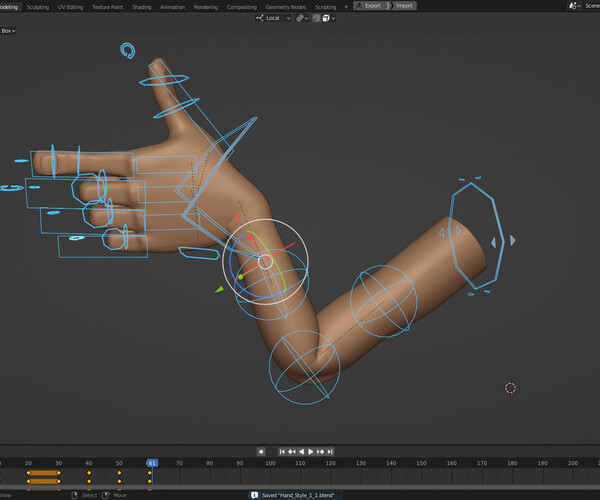 ArtStation - Rigged Arm and Hand - Blender | Game Assets