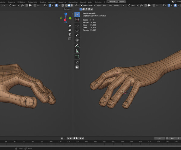 ArtStation - Rigged Arm and Hand - Blender | Game Assets