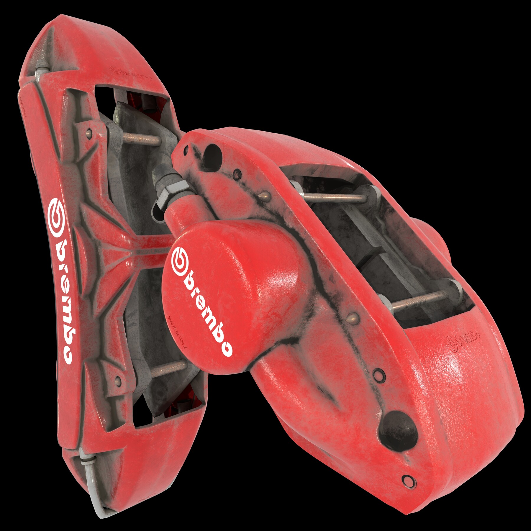 ArtStation - Brembo Caliper Multi Colour and Dirt layer Map | Resources