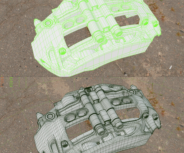 ArtStation - AP Racing Caliper CP9665 2 colour and Dirt Map | Resources