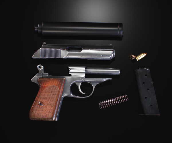 ArtStation - PP72 Silecened Pistol | Game Assets