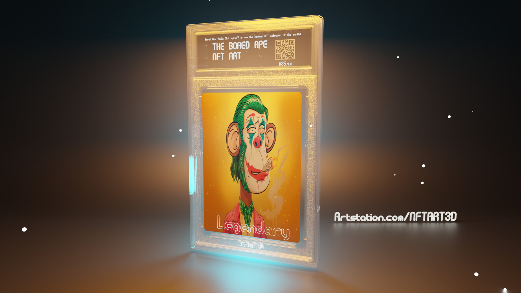ArtStation - 3D Animated NFT Collectible Card Blender Template File - Eevee and Cycles Rendering ...