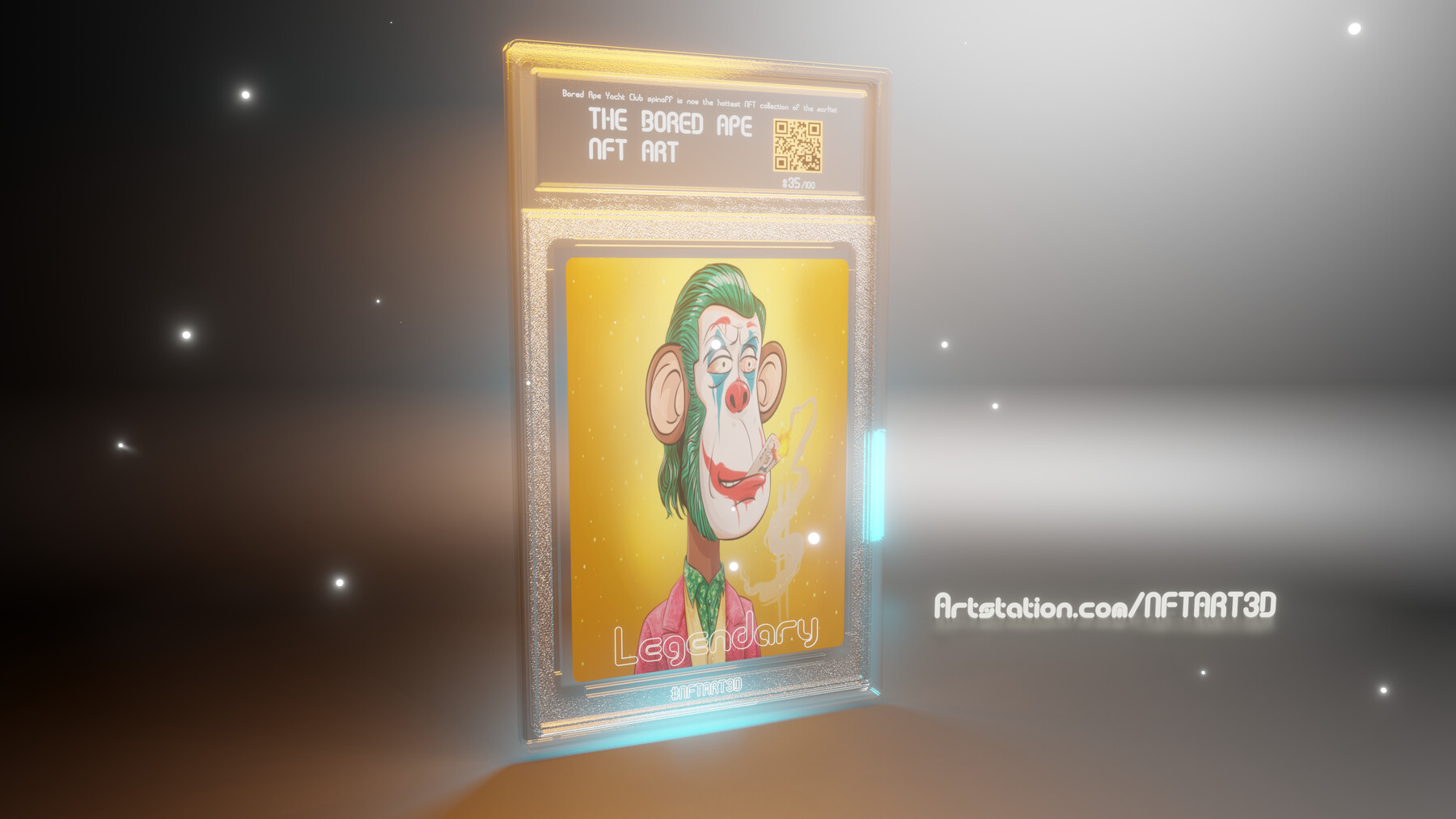 ArtStation - 3D Animated NFT Collectible Card Blender Template File - Eevee and Cycles Rendering ...