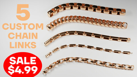 ArtStation - 5 CUSTOM CHAIN LINKS FOR YOUR NEXT FASHION PROJECT ...